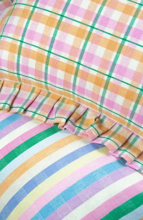ARCHIVE NEW YORK Handwoven Classic Ruffle Square Cotton Throw Pillow
