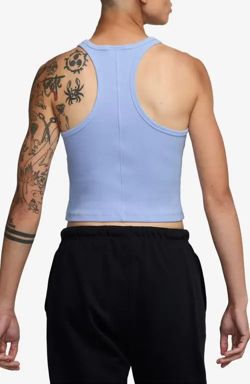 JORDAN Essential Racerback Tank - Aluminum/white