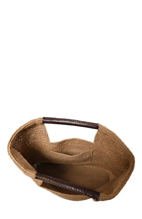 FOREVER & ALWAYS SHOES Carlotta Hand Woven Shoulder Bag - Beige