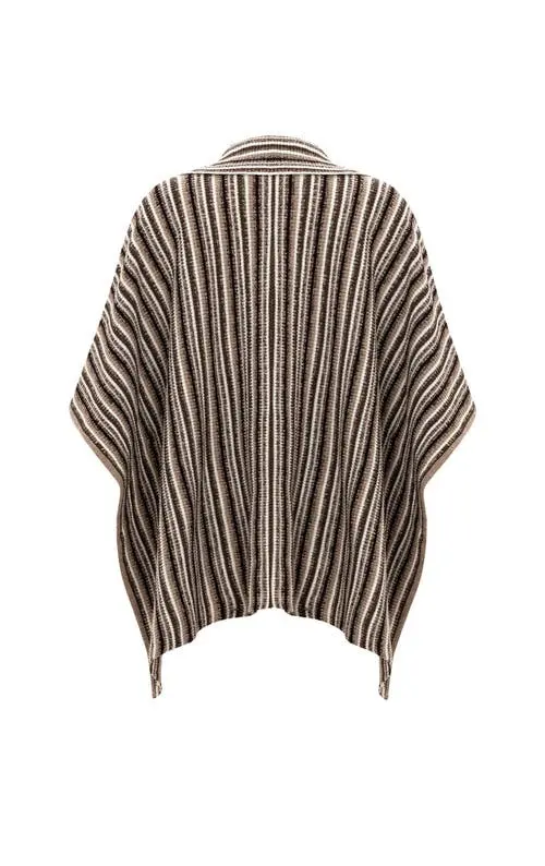 LABECA LONDON Juniper Striped Wool Cape - Multi