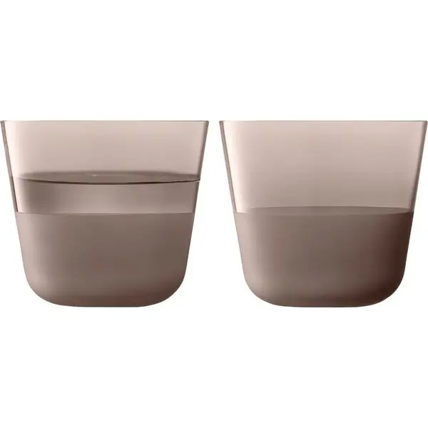 LSA Arc Contrast Set Of 4 Tumblers - Brown