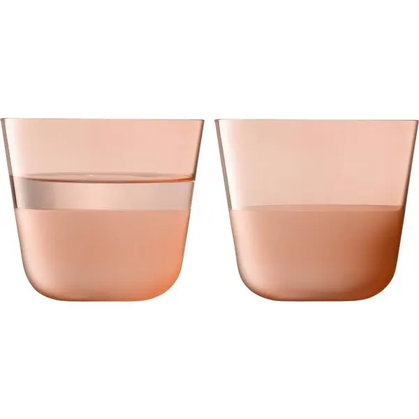 LSA Arc Contrast Set Of 4 Tumblers - Coral