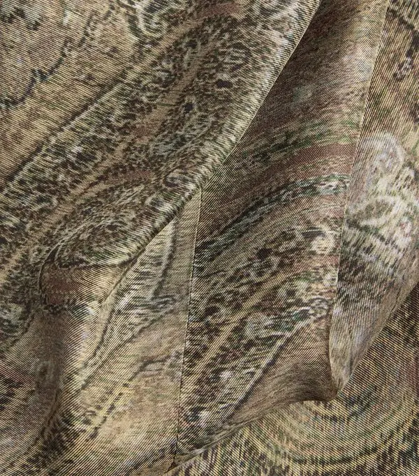 Max Mara Silk Printed Wide-leg Trousers