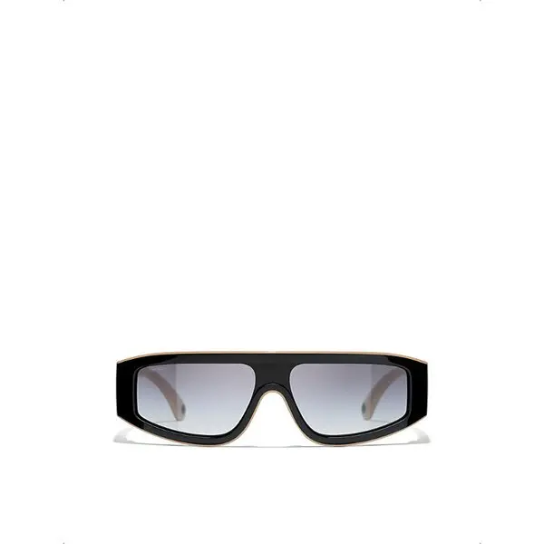 Chanel Ch6057 Shield Sunglasses - Black