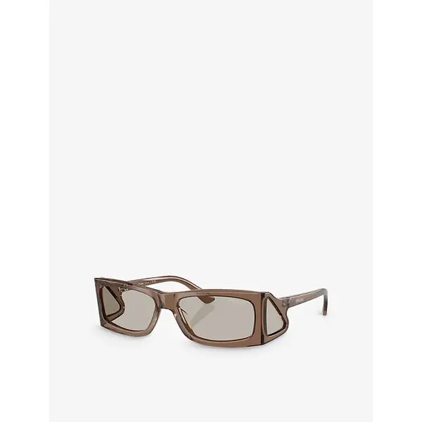 Prada Rectangle-frame Sunglasses - Brown