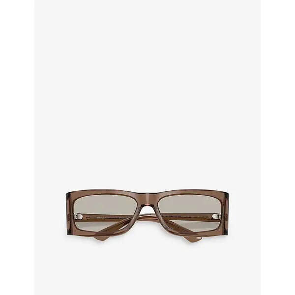 Prada Rectangle-frame Sunglasses - Brown
