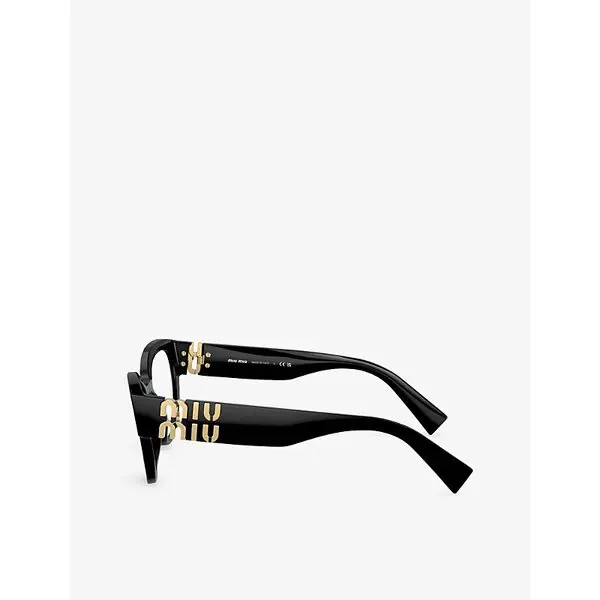 Miu Miu Mu 01vv Phantos-frame Optical Glasses - Black