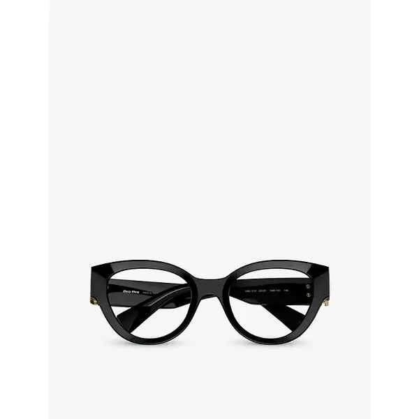 Miu Miu Mu 01vv Phantos-frame Optical Glasses - Black