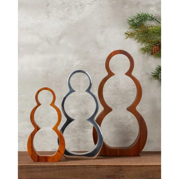 NAMBE Snowman Silhouettes, Set Of 3