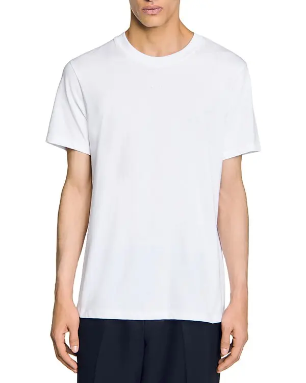 Sandro Regular Fit Logo Tee - Optic White
