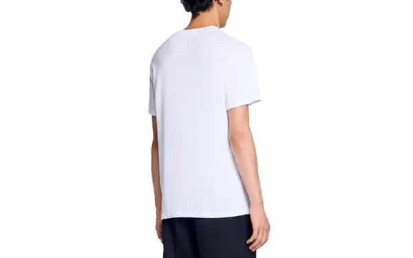 Sandro Regular Fit Logo Tee - Optic White
