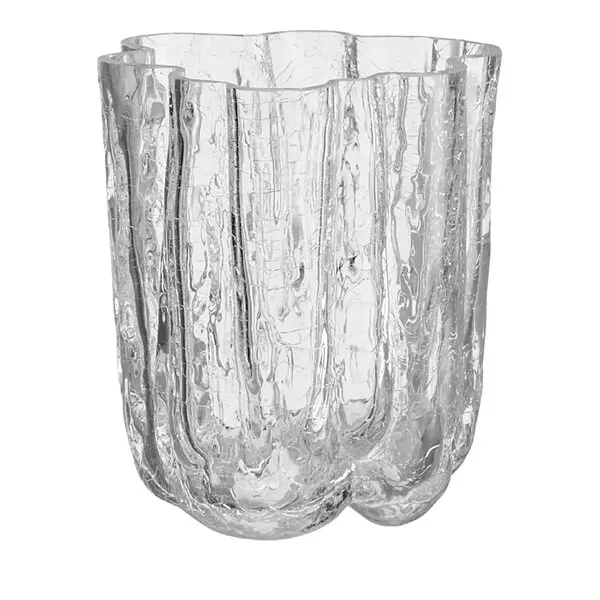 KOSTA BODA Circular Crackle Vase, Small - Clear