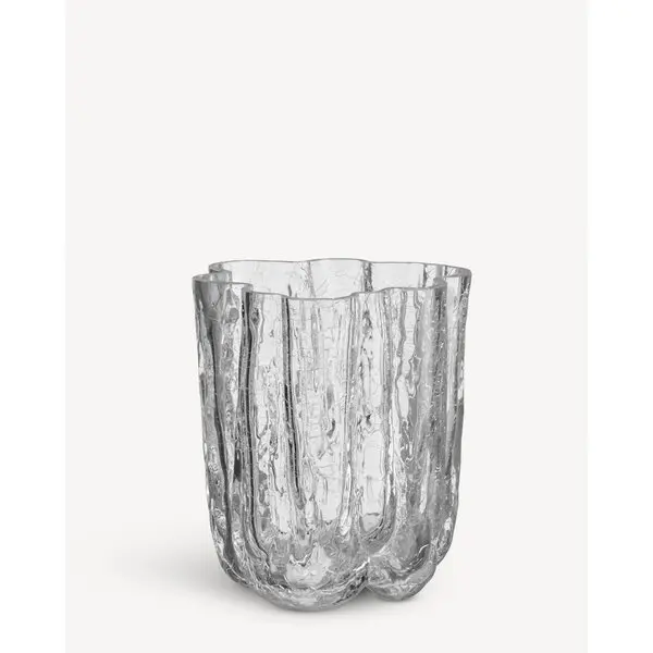 KOSTA BODA Circular Crackle Vase, Small - Clear