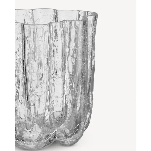 KOSTA BODA Circular Crackle Vase, Small - Clear