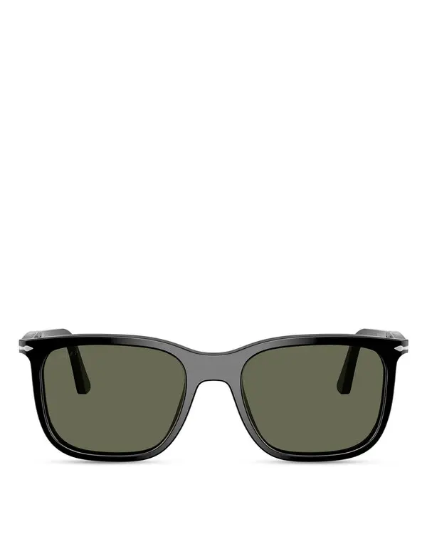 Persol Renzo Rectangular Sunglasses - Black