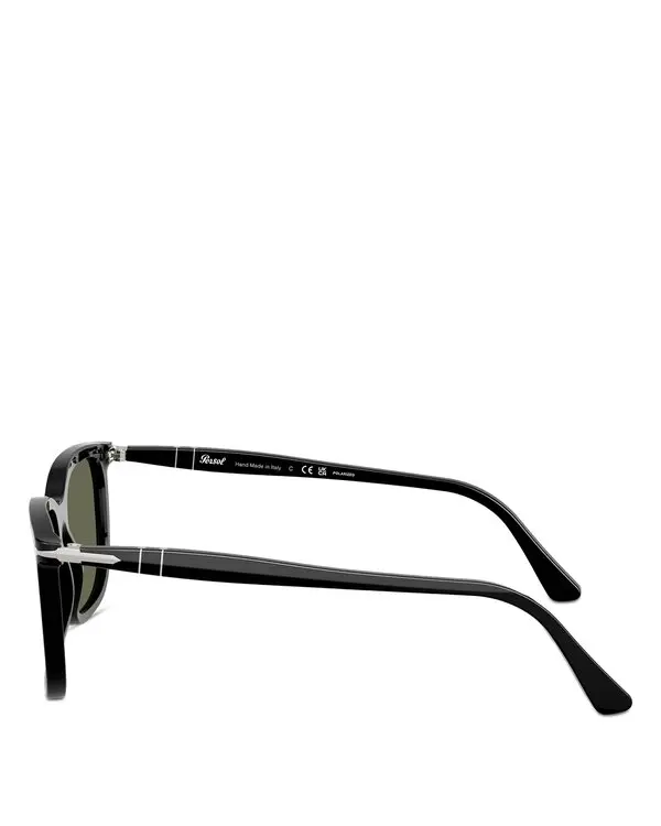 Persol Renzo Rectangular Sunglasses - Black