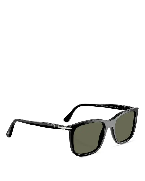Persol Renzo Rectangular Sunglasses - Black