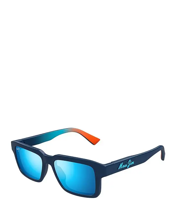 Maui Jim Kahiko 53mm Rectangle Sunglasses - Matte Dark