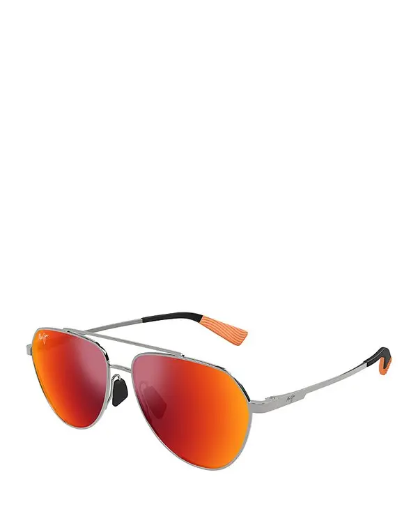 Maui Jim Waiwai Teardrop Sunglasses - Light Ruthenium
