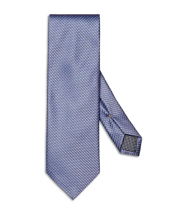 Eton Geometric Silk Neck Tie - Purple