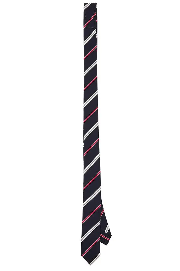 Thom Browne Classic Stripe Neck Tie - Navy