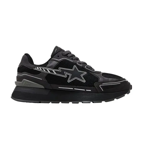 A BATHING APE Cross Sta Sneakers - Black