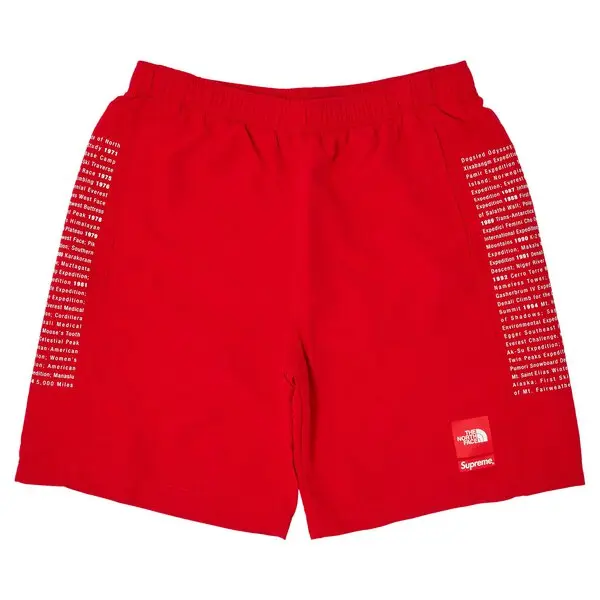 Supreme X The North Face Nylon Short - Red