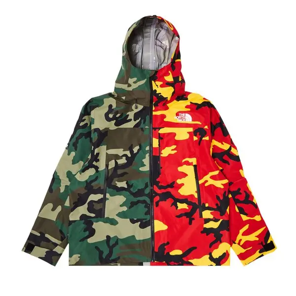 Supreme X The North Face Split Taped Seam Shell Camouflage Jacket - Multicolor