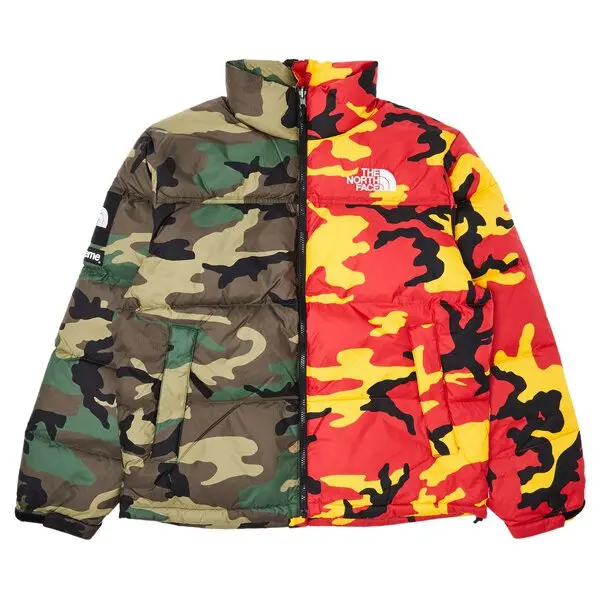 Supreme X The North Face Split Nuptse Jacket - Multicolor
