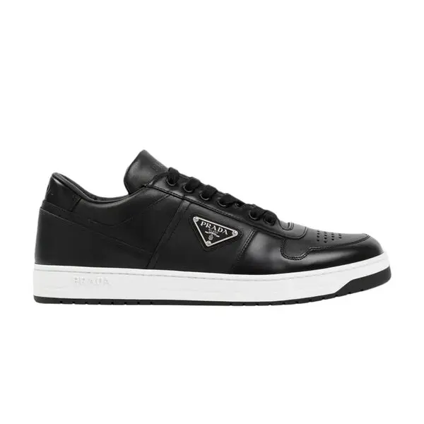 Prada Downtown Leather Sneakers - Black