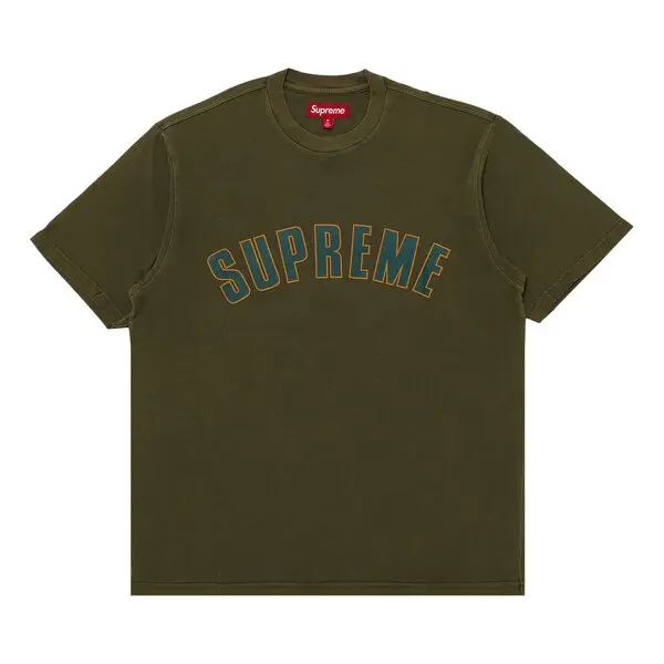 Supreme Cracked Arc Short-sleeve Top 'olive - Green
