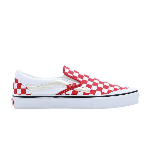 VANS Classic Slip-on 138 Sidestripe Checkerboard - Red