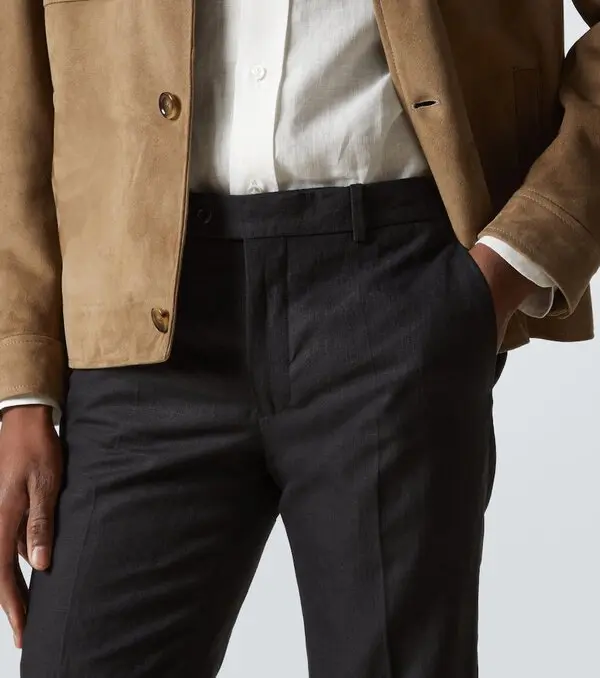 Rubinacci Modluca Wool Flannel Straight Trousers