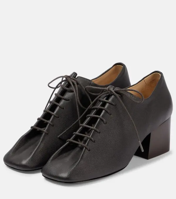 LEMAIRE Souris Leather Derby Shoes - Black