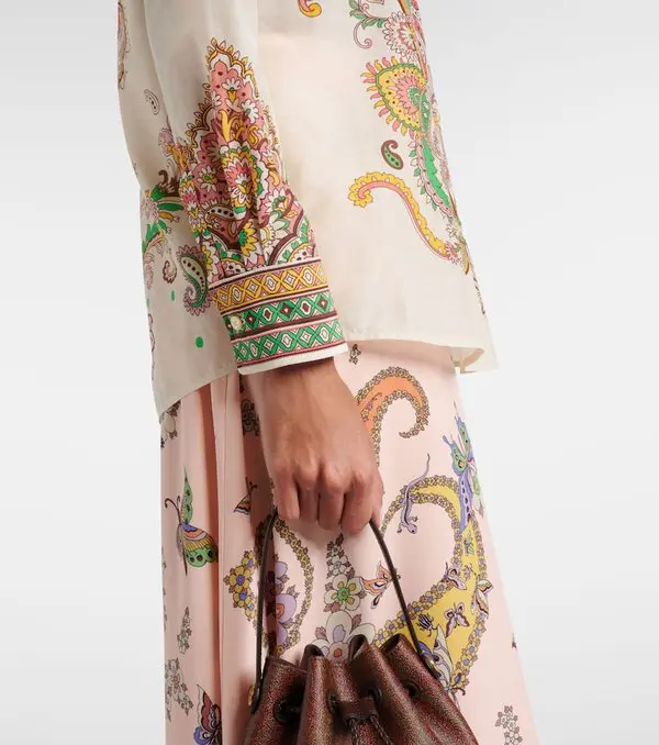 Etro Printed Cotton And Silk Shirt