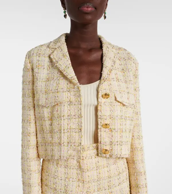 Giambattista Valli Checked Cotton-blend Jacket