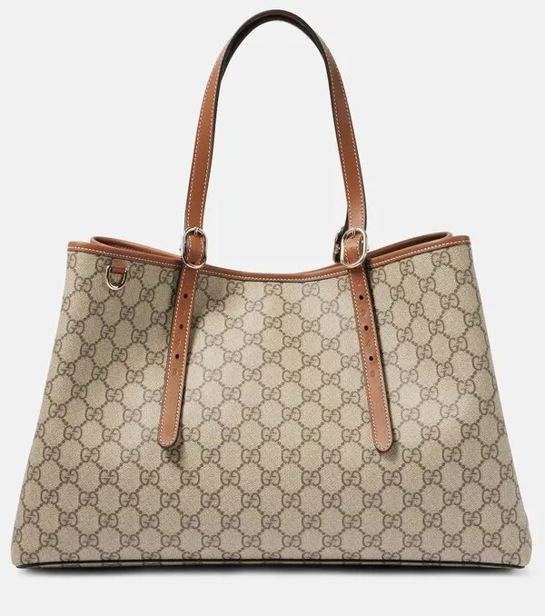 Gucci Gg Emblem Large Tote Bag - Beige