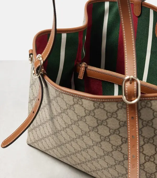 Gucci Gg Emblem Large Tote Bag - Beige