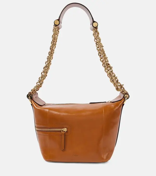 Chloé Leather Camera Chain Shoulder Bag - Black