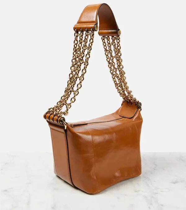 Chloé Leather Camera Chain Shoulder Bag - Black