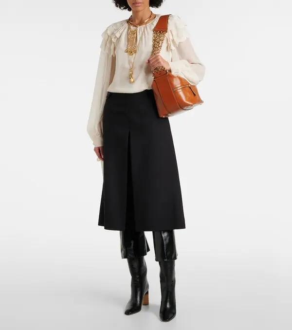 Chloé Leather Camera Chain Shoulder Bag - Black