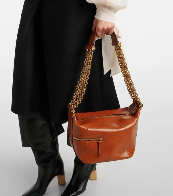 Chloé Leather Camera Chain Shoulder Bag - Black
