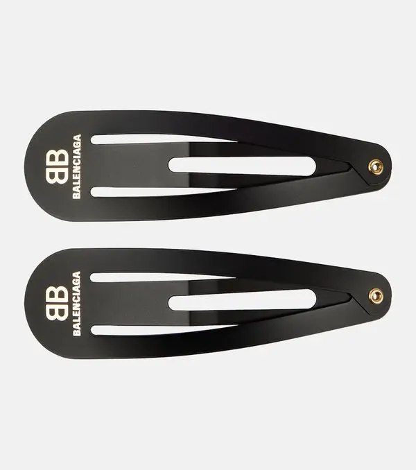 Balenciaga Holli Xxl Bb Hair Clips Set - Black