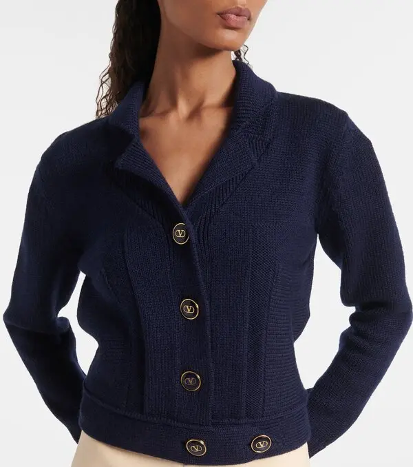 Valentino Garavani Wool And Cotton Cardigan