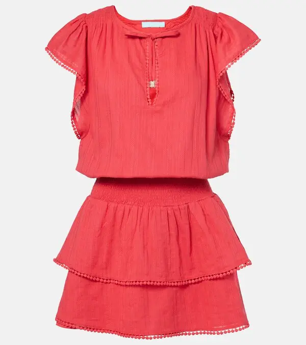 Melissa Odabash Keri Tie Mini Dress - Red