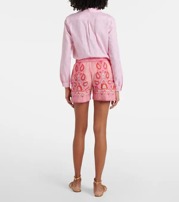 Etro Paisley Cotton And Silk Shorts