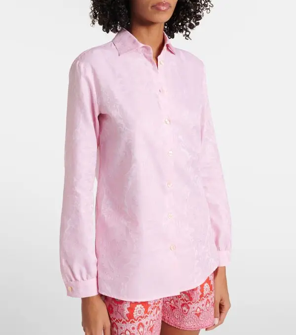 Etro Cotton Jacquard Shirt - Pink