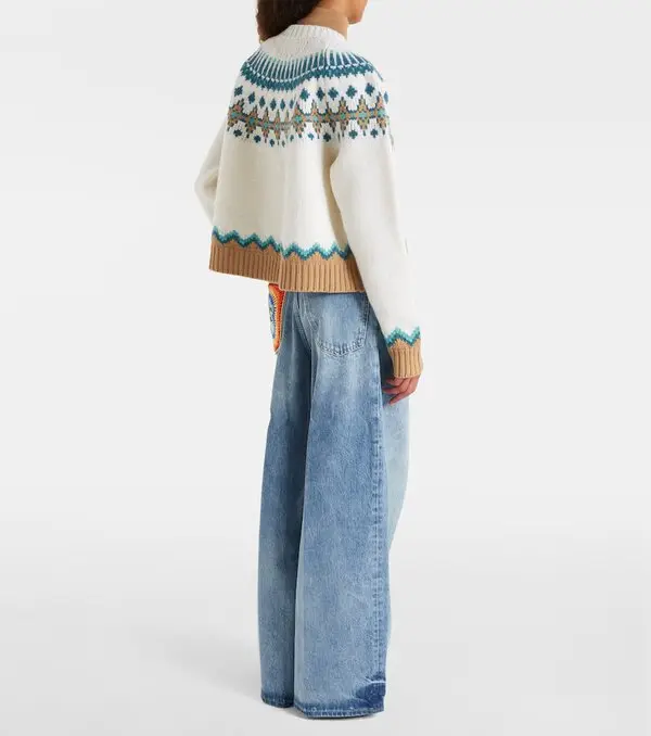 Alanui Sunny Crochet Wide-leg Jeans