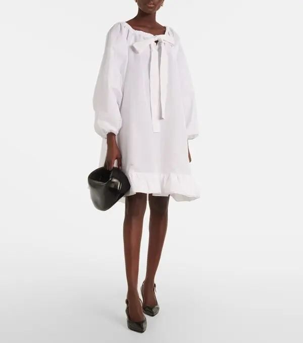 PATOU Ruffled Mini Dress - White