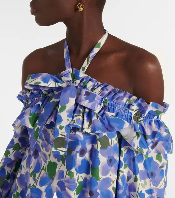 Carolina Herrera Floral Off-shoulder Top